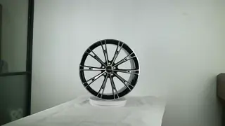 Audi Custom 1-PC Forged Rims Gloss Black+Diamond Cutting Face