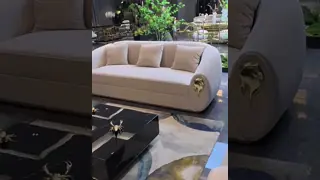 Modern Italian Leather Sofa Custom Luxury Living Room