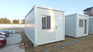 Detachable container house with bathroom
