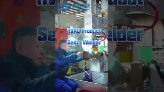 Welding HVAC product with seam welding machine