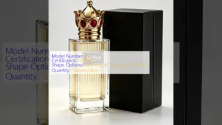 Luxury Magnetic Crown Perfume Cap with Red Rhinestone
