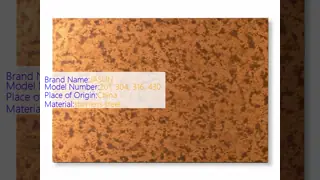 Vintage Burnt Bronze Stainless Steel Decorative Sheet