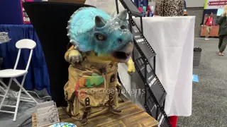 Interactive Baby Triceratops Animatronic Dinosaur Backpack