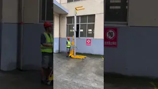 View SINOLIFT ELGA-DC Semi-Electric Aluminum Material Lift Demo