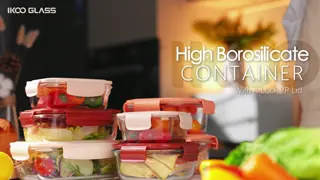 borosilicate glass containers with lid