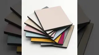 Custom Color HPL Panel Raw Material Showcase for Commercial Toilet Cubicles