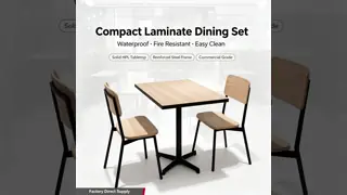 Premium Commercial HPL Dining Table & Chair Set – Durable, Fireproof & Waterproof