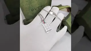 Silver Plaque Pendant Necklace With Web Pattern Detail