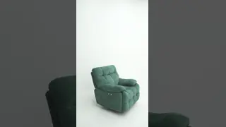 Soft Fabric Electric Recliner Chair Power Lounge Chair With Memory Foam Support