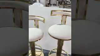 Luxury Gold Swivel Bar Stools Modern Home Bar Furniture