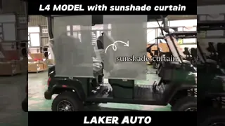 luxury golf cart with sunshade curtain