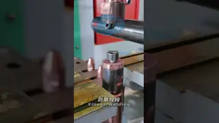 Welding M8 nut to tube with spot and projection welding machine