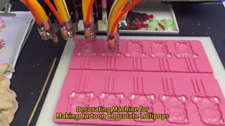Automatic Visual 4 Colors Chocolate Decorating Machine Candy Syrup Jam Laminating Machine