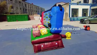 Giant Handheld Console Inflatable Interactive Game with Blocks and Mushrooms for Party Events