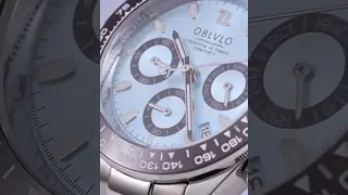 OBLVLO Men's Chronograph Stainless‑Steel Sports Watch