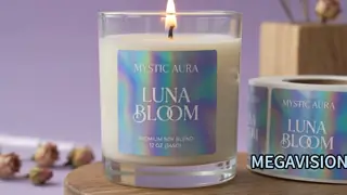 hologram candle label