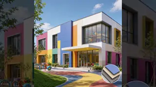 Outdoor Wall Display Panel for Kindergarten