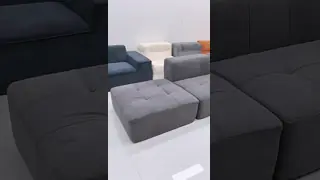 Modular and versatile velvet sofa