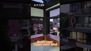 double-layer zipper roller blind