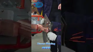 Welding turbine blade with Integrated spot welding machine