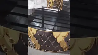 Luxury-Style Stainless Steel Fish Scale Coffee Table