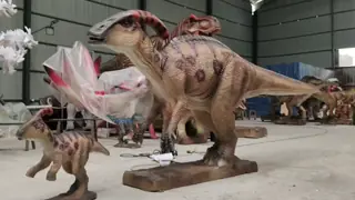 4m Life Size Animatronic Parasaurolophus Dinosaur Model