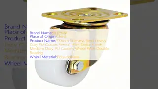 High Load White PO Casters Industrial Grade Wheels