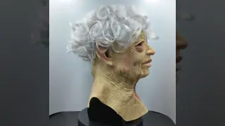 Realistic Old Man Latex Mask Showcase | White Hair Elderly Mask for Halloween & Cosplay