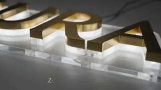 Solid Acrylic Base Backlit Sign for Luxury Jewelry Boutique