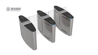 View B608 Flap Barrier Turnstile ID Card Bar Code Safety Access Control Turnstile Gate Demo