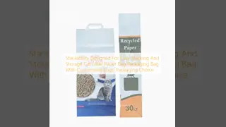 Eco Friendly Cat Litter Paper Bags Custom Logo Packaging