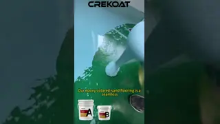 just scrape off a layer of epoxy colored sand floor paint.