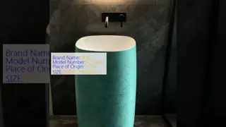 Luxury Asymmetrical Stone Pedestal Sink for Modern Bathrooms