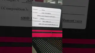600D Para Aramid Mesh High Strength Heat Resistant Fabric