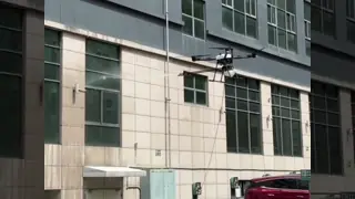 Cleaning drone for effective high-rise building windows cleaning