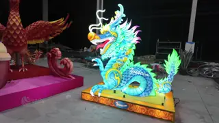 Traditional Oriental Dragon Light Installation for Festival Shows