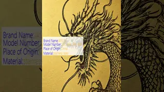 Premium Dragon Pattern Etched Stainless Steel Decorative Panel