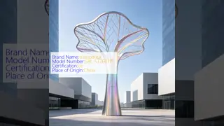 Custom Stainless Steel LED Light Tree Sculpture Landmark Art