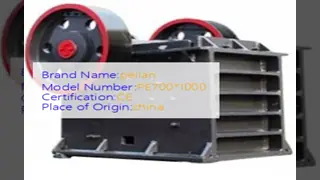 PE700 1000 Jaw Crusher High Efficiency Primary Crushing
