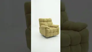 Classic Cross Design Electric Recliner Chair With Rocking Motion and High Density Foam