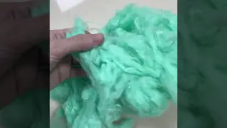 3D×51MM Green ES Blended EP Bi-Component Staple Fiber, Pre-Dyed No Fading Low Temp Thermal Bonding
