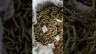 Golden galvanized chain sling with hook