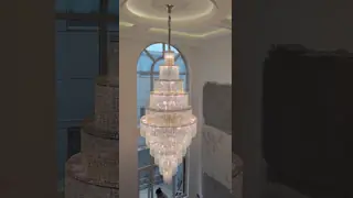 Watch: Custom Abstract Branch Crystal Chandelier Gold Finish Luxury Hotel Villa Club Gallery Pendant