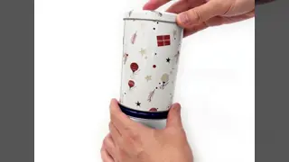 Dadi Customized with Music Cylindrical Metal Storage with Lid Round Rotatable Tin Can for Cookies, S