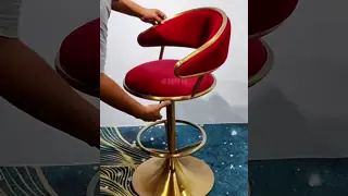 Luxury Velvet Bar Stool Modern Adjustable Home Furniture
