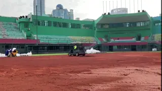 Red Clay Baseball And Softball Field Construction At Tianhe Sports Center Guangzhou