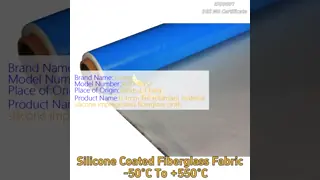 High Temp Silicone Coated Fiberglass Cloth Fire Protection