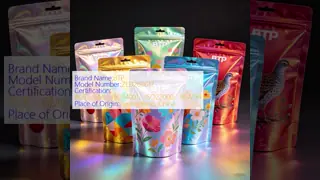 Custom Holographic Food Packaging Bags Low MOQ