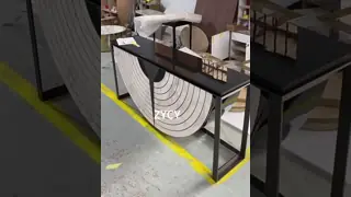Modern Stainless Steel Marble Corner Table Luxury Design