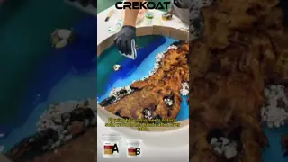 How many steps does it take to turn wood into a resin river table?